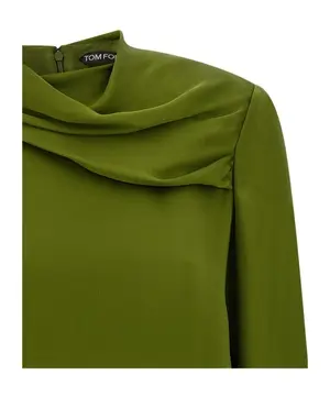 TOM FORD Draped-collar Blouse