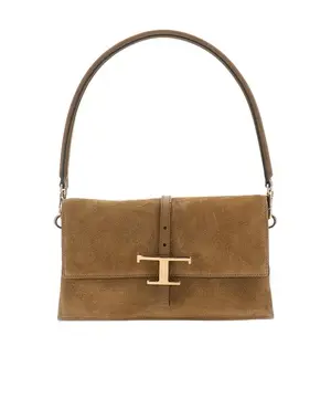 TOD'S T Timeless Mini Shoulder Bag - Brown