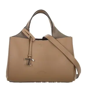 TOD'S T Timeless Medium Shoulder Bag - Beige