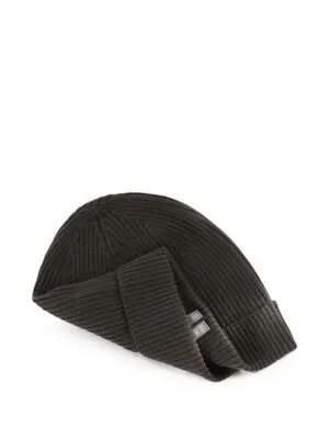 Rick Owens Ribbed-knit Cashmere Beanie Hat