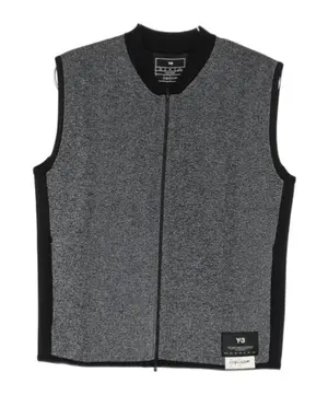 Y3 Skull-print Zip-up Gilet - Black