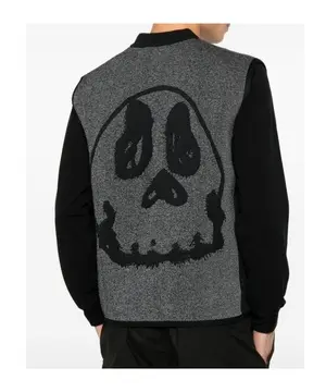 Y3 Skull Print Zip-up Gilet
