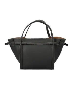 TOD'S T Timeless Leather Tote Bag - Black