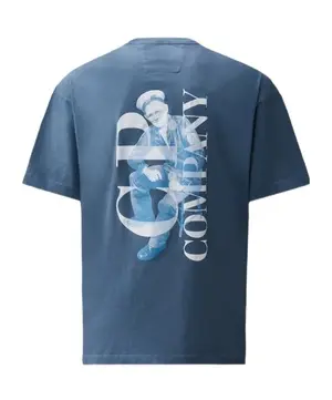 C.P. COMPANY Logo-print T-shirt - Blue