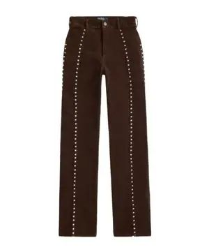 Polo Ralph Lauren Stud-embellished Corduroy Trousers - Black