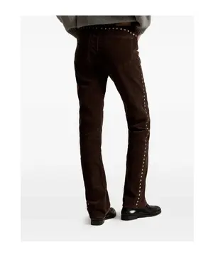 Polo Ralph Lauren Stud-embellished Corduroy Trousers - Black