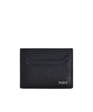 TOD'S Card Holder In Leather - Blue