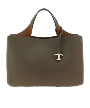 TOD'S Letter Detail Shoulder Bag - Brown