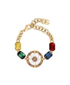 Dolce & Gabbana Dolce Gabbana Crystal Medallion Bracelet