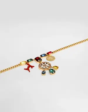 Dolce & Gabbana Dolce Gabbana Charm Crystal Necklace