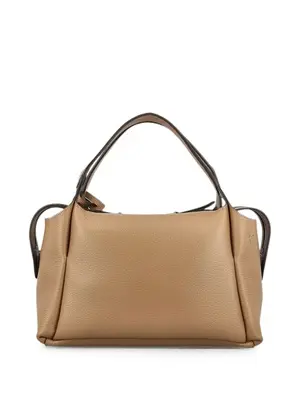TOD'S T Timeless Pebbled Leather Tote Bag
