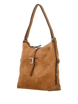 TOD'S T Timeless Suede Tote Bag
