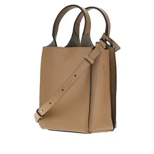 TOD'S T Timeless Pebbled-leather Tote Bag