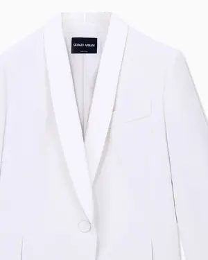 Giorgio Armani Silk Cady Tuxedo Jacket With Satin Shawl Collar