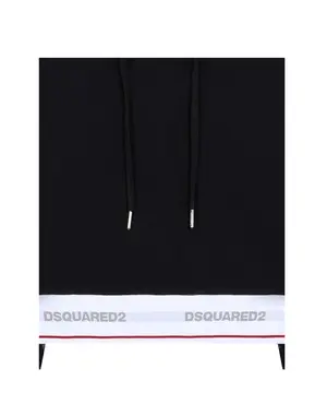 Dsquared2 Logo Tape Cropped Hoodie