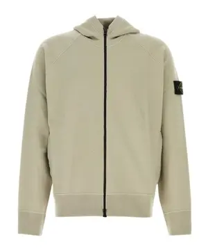 Stone Island Long-sleeve Hooded Sweatshirt - Sand