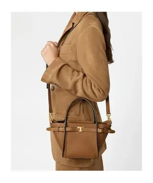 TOD'S T Signature Leather Tote Bag - Brown