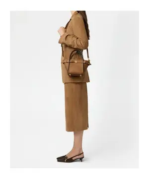 TOD'S T Signature Leather Tote Bag - Brown