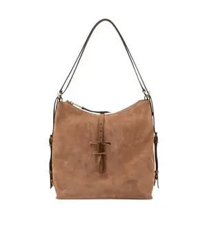TOD'S T Timeless Small Shoulder Bag - Brown