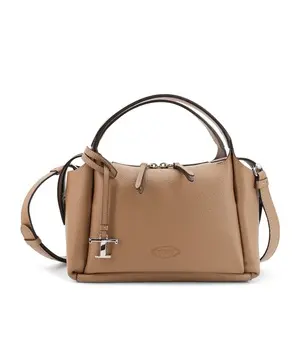 TOD'S Timeless Double Handle Shoulder Bag - Brown