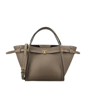 TOD'S T Timeless Small Tote Bag - Brown
