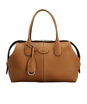TOD'S Logo Embossed Tote Bag - Brown