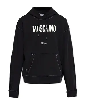 Moschino Print Drawstring Hoodie