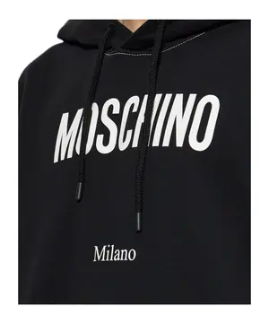 Moschino Print Drawstring Hoodie