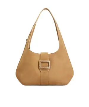ROGER VIVIER Belle Vivier Small Hobo Bag In Suede