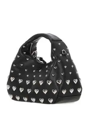GANNI Mini Hobo Heart Studded Shoulder Bag