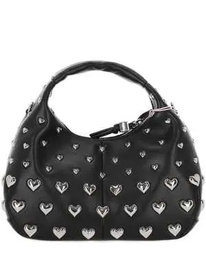 GANNI Mini Hobo Heart Studded Shoulder Bag