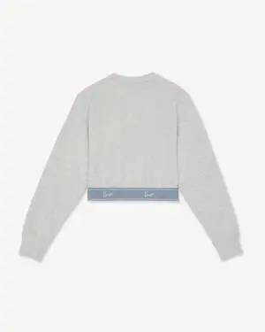 Kenzo Signature Elasticated Cropped Sweatshirt - White