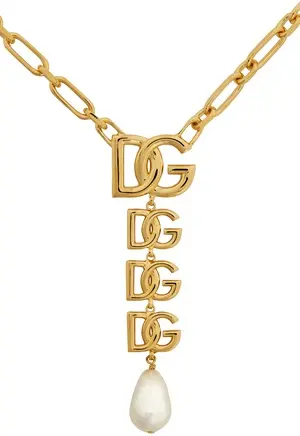 Dolce & Gabbana Logo-plaque Chain Necklace