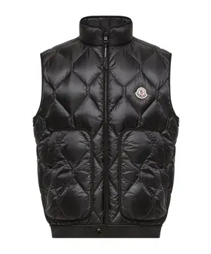 Moncler Erelia Diamond Quilted Down Vest - Black