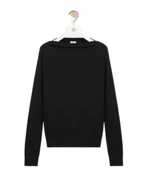 Loewe Sweater In Merino Wool - Black