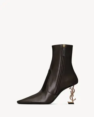 Saint Laurent Opyum Booties In Smooth Leather