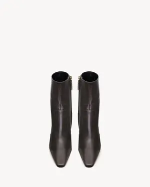 Saint Laurent Opyum Booties In Smooth Leather