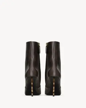 Saint Laurent Opyum Booties In Smooth Leather