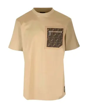 Fendi Monogrammed Pocket Crewneck T-shirt