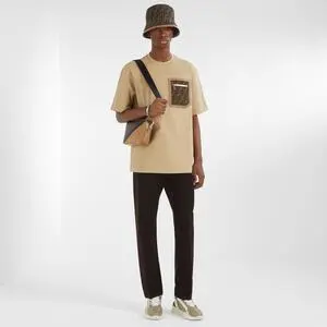 Fendi Monogrammed Pocket Crewneck T-shirt