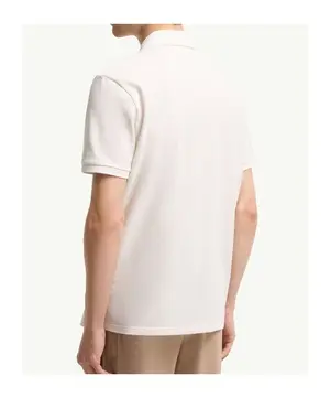 Moncler Logo Patch Cotton Piquet Polo Shirt