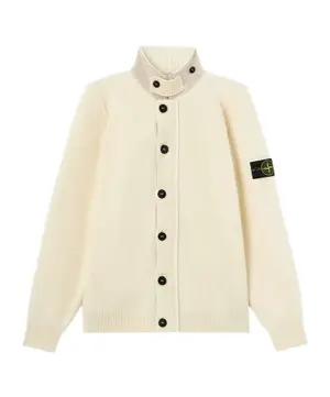 Stone Island Long-sleeve Knit Cardigan - Ivory