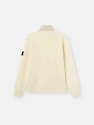 Stone Island High Neck Long Sleeve Knit Cardigan