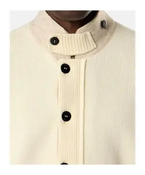 Stone Island High Neck Long Sleeve Knit Cardigan