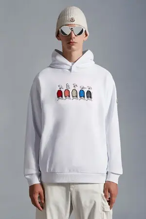Moncler Cotton Wool Duck Motif Hoodie