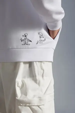 Moncler Cotton Wool Duck Motif Hoodie