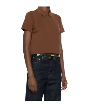 Saint Laurent Le Cassandre Polo Shirt - Caramel Color