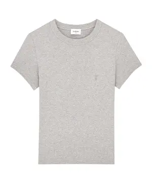 Saint Laurent Cassandre Embroidered T-shirt - White