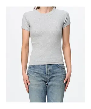 Saint Laurent Cassandre Embroidered T-shirt
