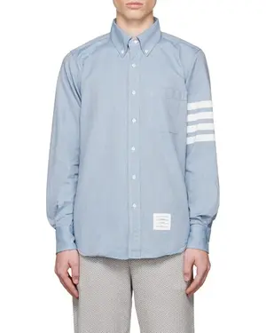 Thom Browne 4-bar Long-sleeve Shirt
